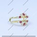 Red Ruby Enhancer Engagement Ring, Flower Enhancer Jacket Ring ...