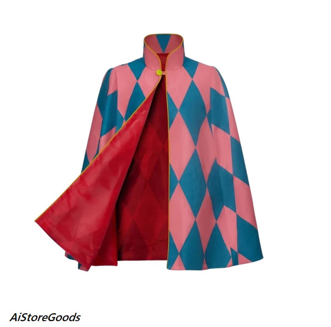 Howls Cosplay Checkered Cloak Howls Moving Castle Pink and - Etsy