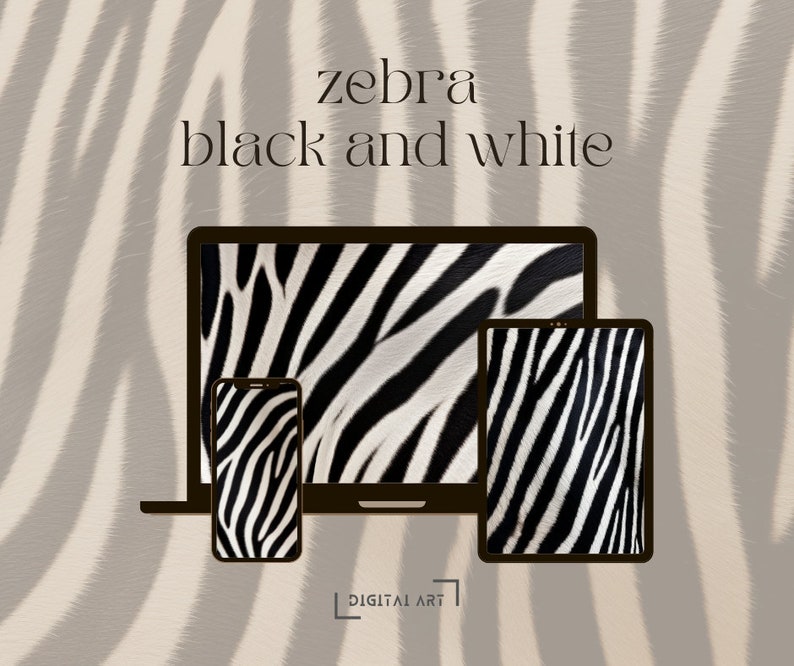 Zebra Backgrounds for Screens Black and White Wallpapers - Etsy
