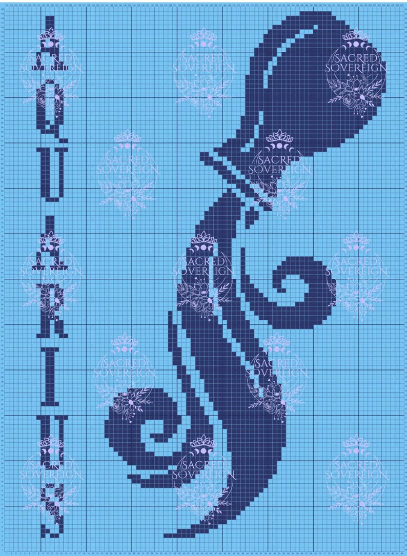 Aquarius Zodiac C2C Crochet Blanket Pattern – PDF Digital Download | Astrology Throw Design ...