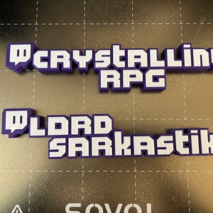 Custom Twitch Nameplate | Personalized Streamer Gift | Game Room ...