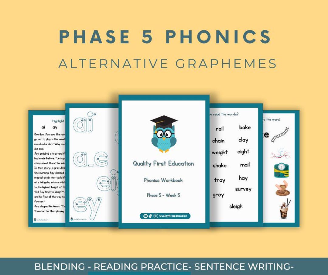 Phase 5 Phonics Workbook – Week 5 (alternative Graphemes for Ai, Ee ...