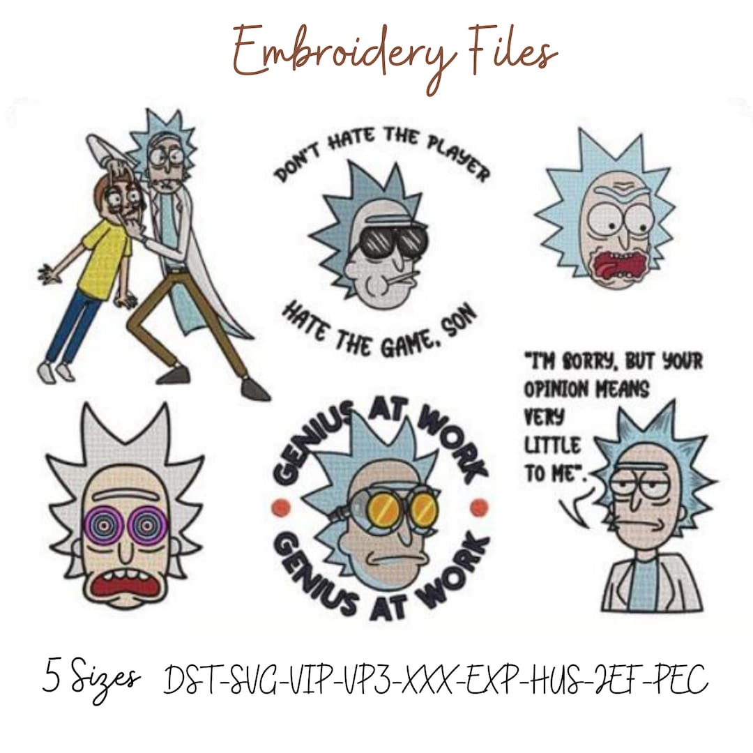 Rick Morty Embroidery Design Rick Embroidery Design Morty - Etsy Rick Morty Embroidery Design Rick Embroidery Design Morty - Etsy