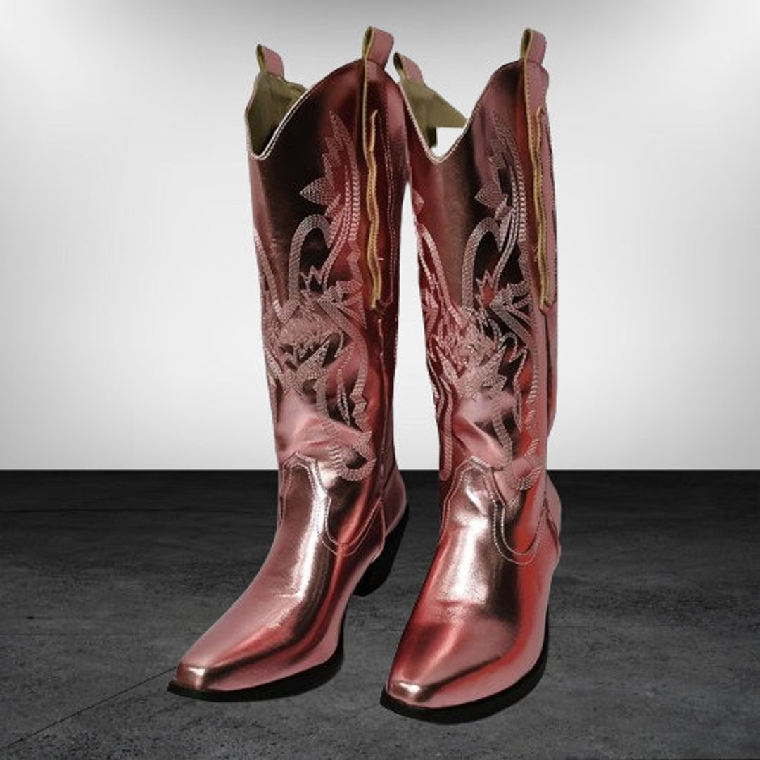 Vintage Womens Western Cowboy Boots // Hot Pink Cowboy Boots Nashville ...