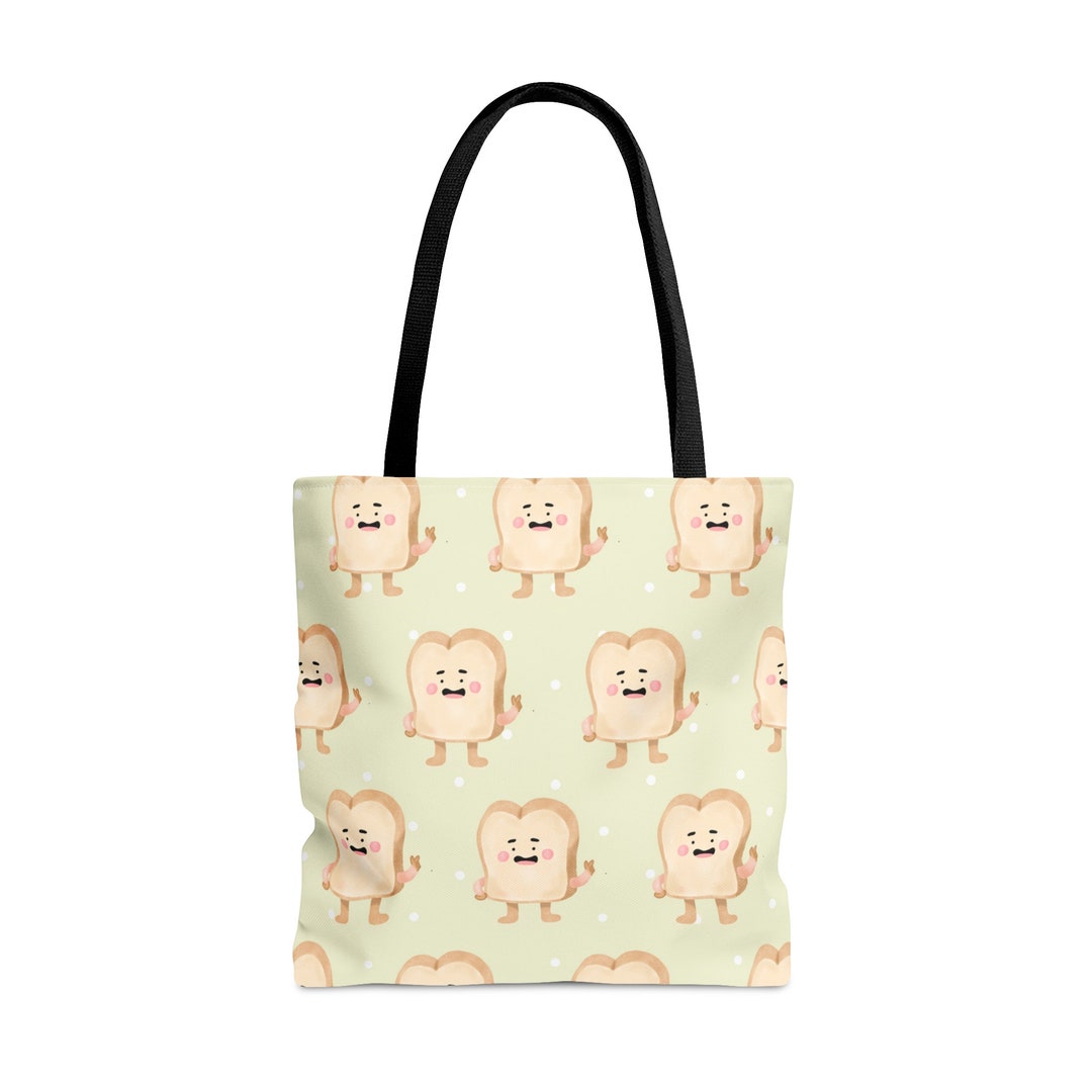 Green Awkward Bread Tote Bag AOP Beach Tote Bags for Girls - Etsy