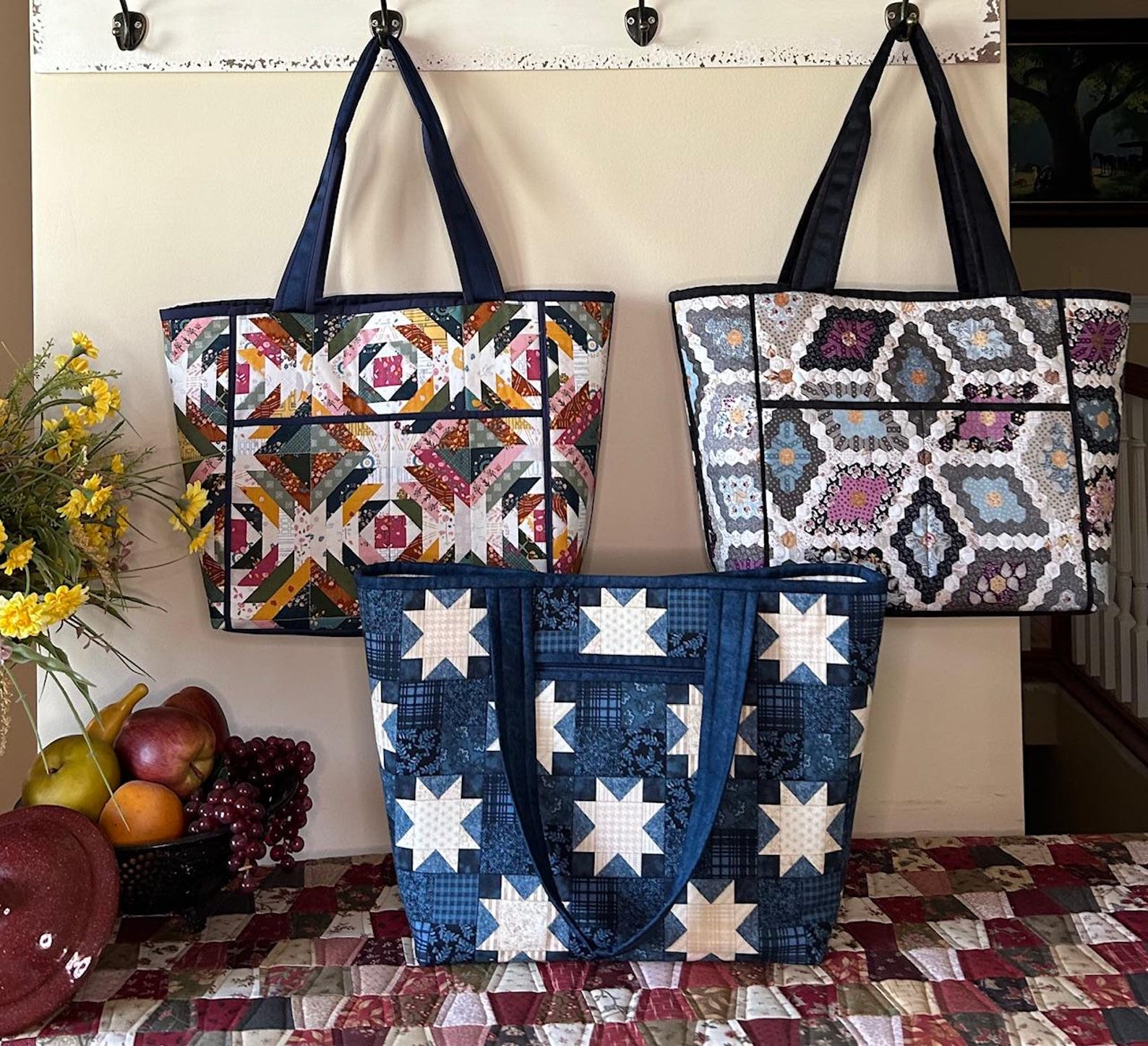 Cheater Print 8 Pocket Tote Bag Pattern - Etsy