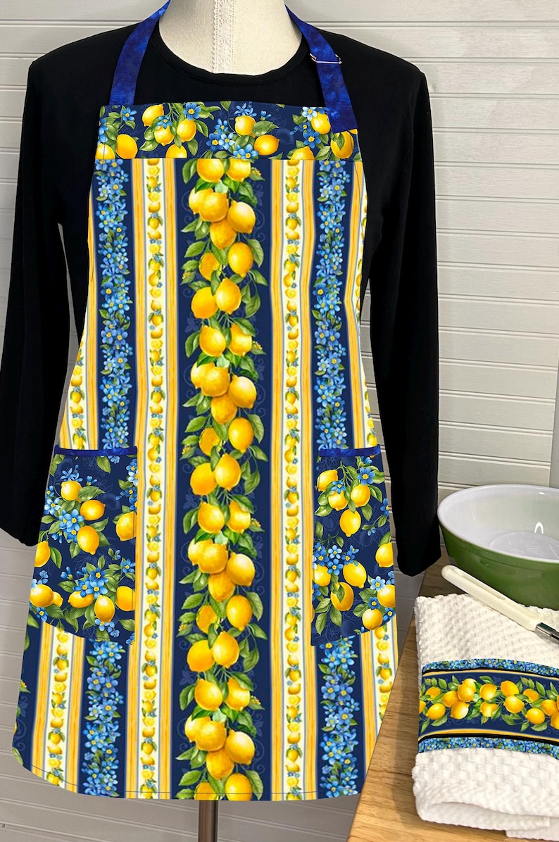 Border Stripe Apron & Towels Pattern - Etsy