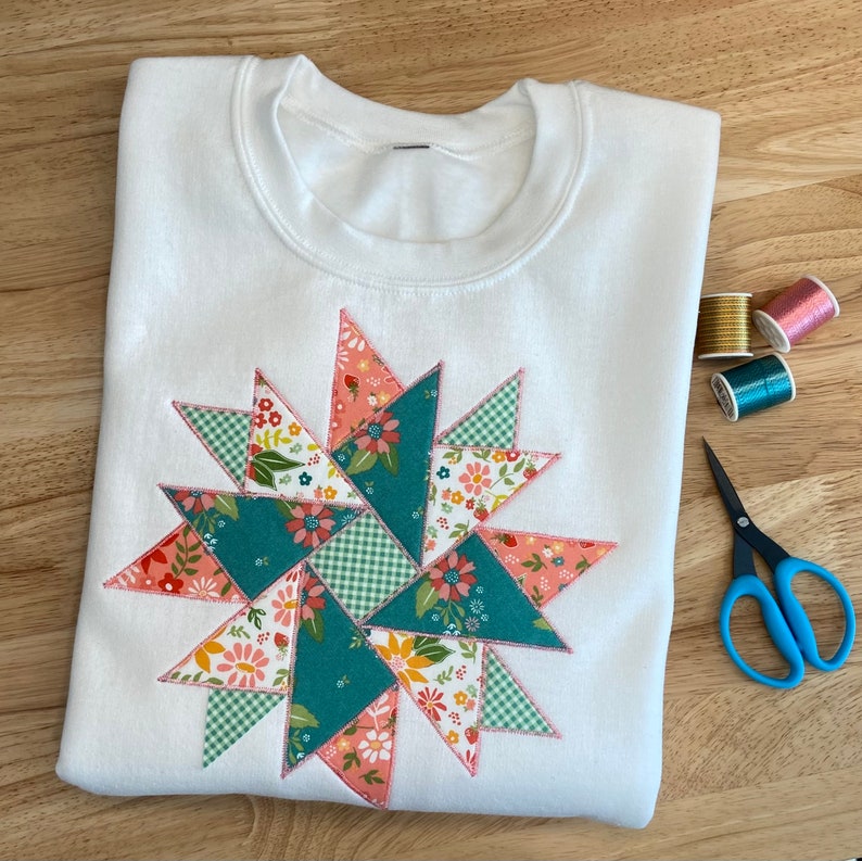 Charming Applique Double Aster Block - Etsy