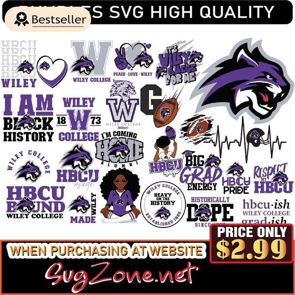 Wiley College Logo Svg - Etsy