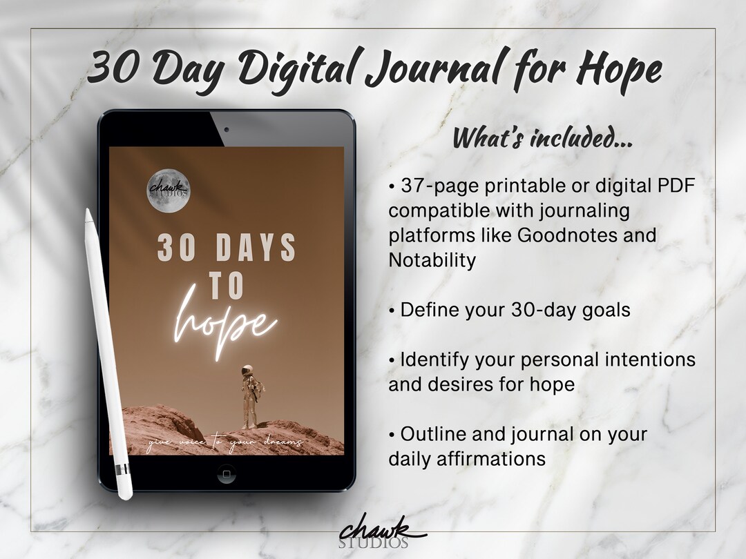 30 Days to Hope Guided Digital Journal With Daily Affirmations and ...