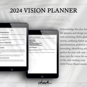 Minimalist Vision Planner Bundle With Goals, Manifestations, Journaling ...
