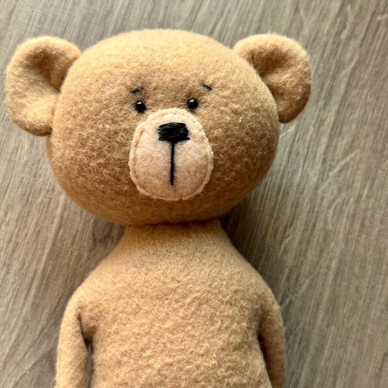 Teddy Bear Easy Sewing Pattern PDF – Plush Toy Tutorial for Beginners ...