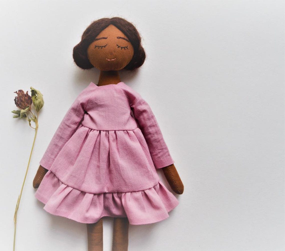 2 Easy Sewing Patterns Ruffle Dress for 14inch Doll - Doll Dress PDF ...