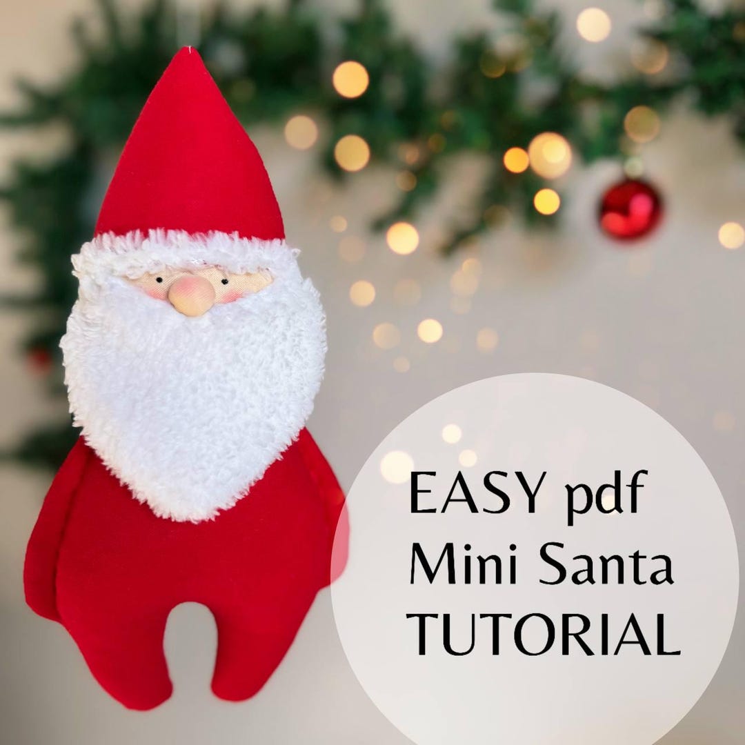 Santa Doll Sewing Pattern – Scandinavian Gnome – DIY Pixisanta Tutorial ...