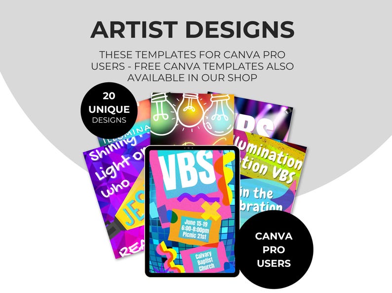 VBS 2026 Canva PRO Templates | Illumination Station Social Media Kit ...