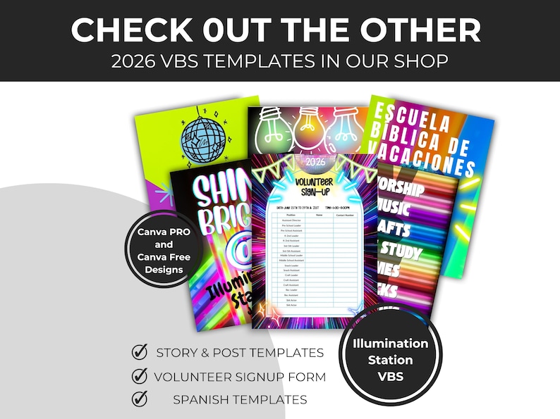 VBS 2026 Registration Form Canva Free Template | Vacation Bible School ...