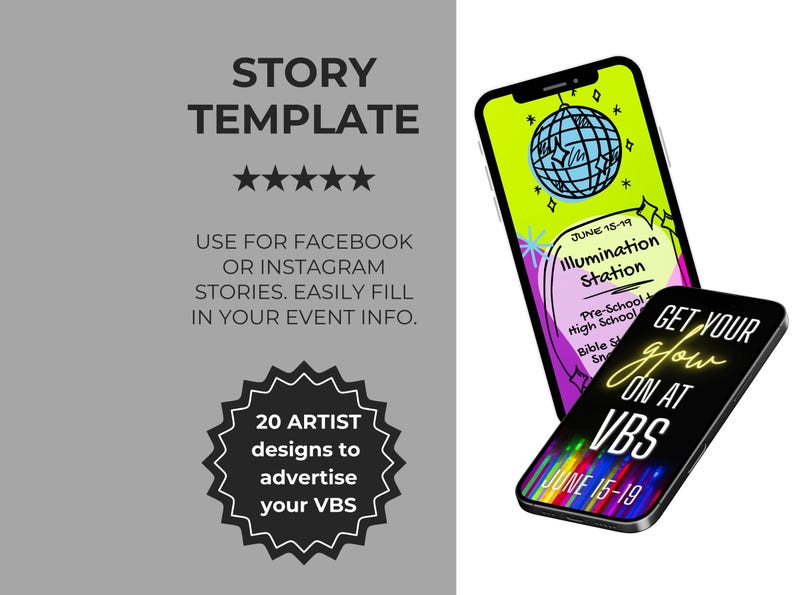 VBS 2026 Canva PRO Templates | Illumination Station Social Media Kit ...