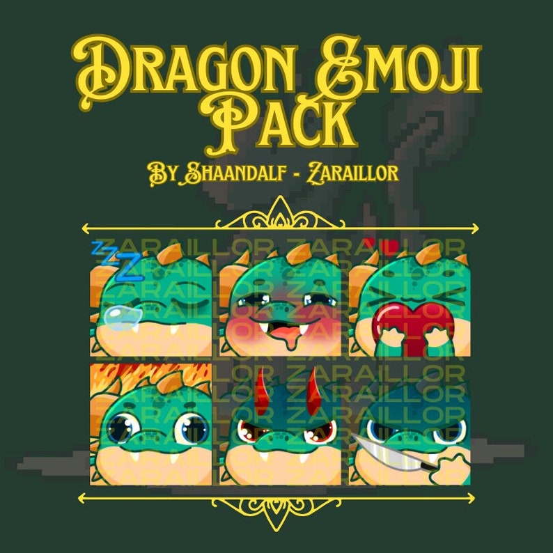 Discord Twitch Dragon Emoji - Etsy