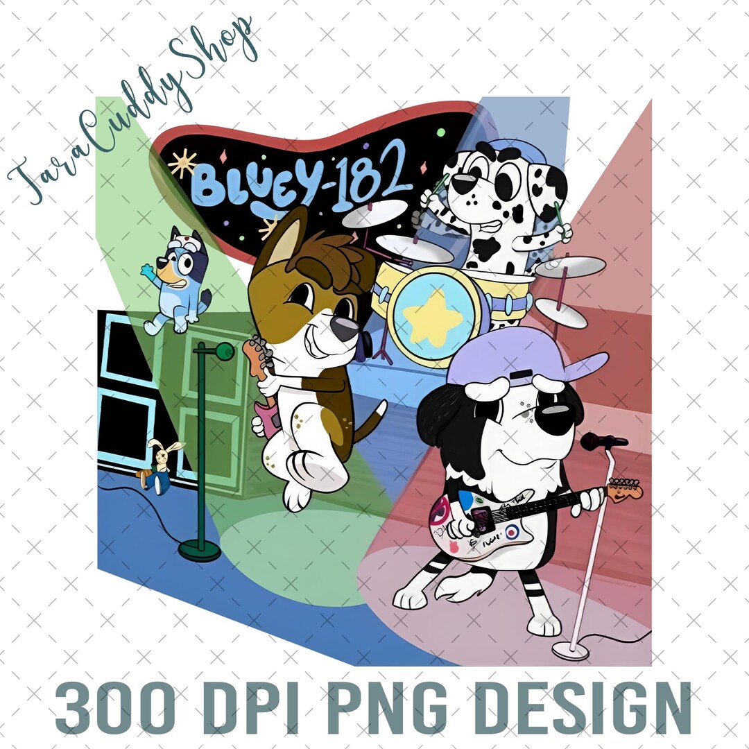 Bluey 182 Music Band Png, Bluey Music Png, Bluey and Friends Png, Bluey ...
