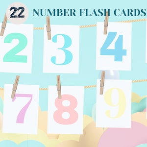 Number Flash Cards Homeschool Preschool Montessori Printable Cards Math ...