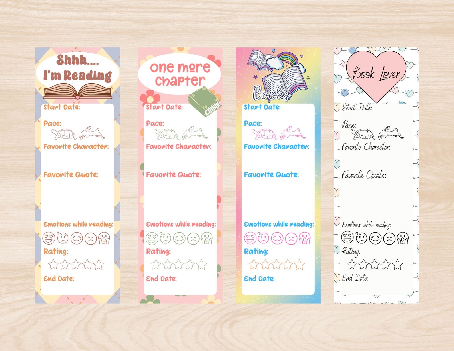 Printable Book Review Bookmark, Digital Printable Bookmarks, DIY ...