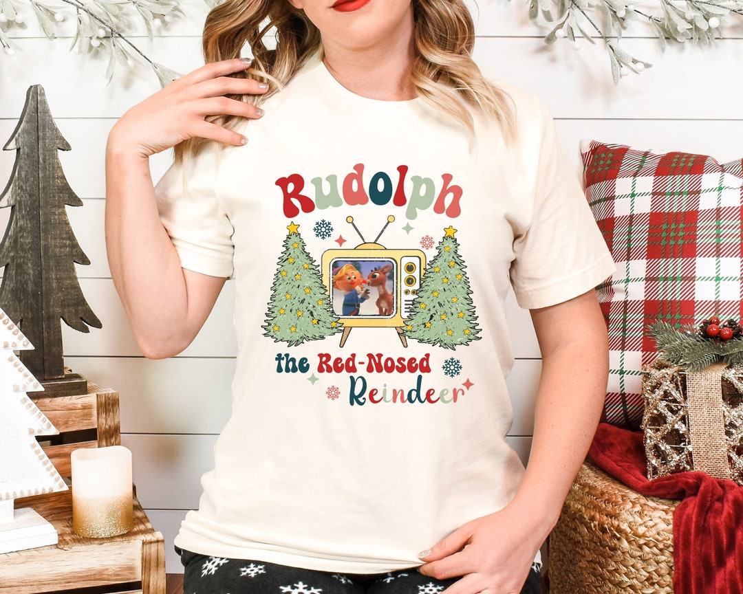 Rudolph the Red Nosed Reindeer Christmas Shirt, Classic Christmas Movie ...
