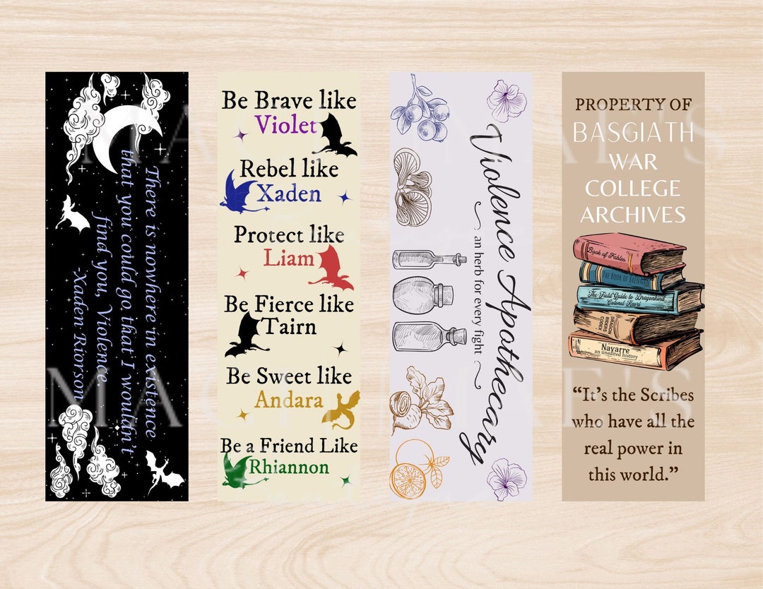 Printable Dragon Rider Set of 8 Bookmarks, Digital Printable Bookmarks ...