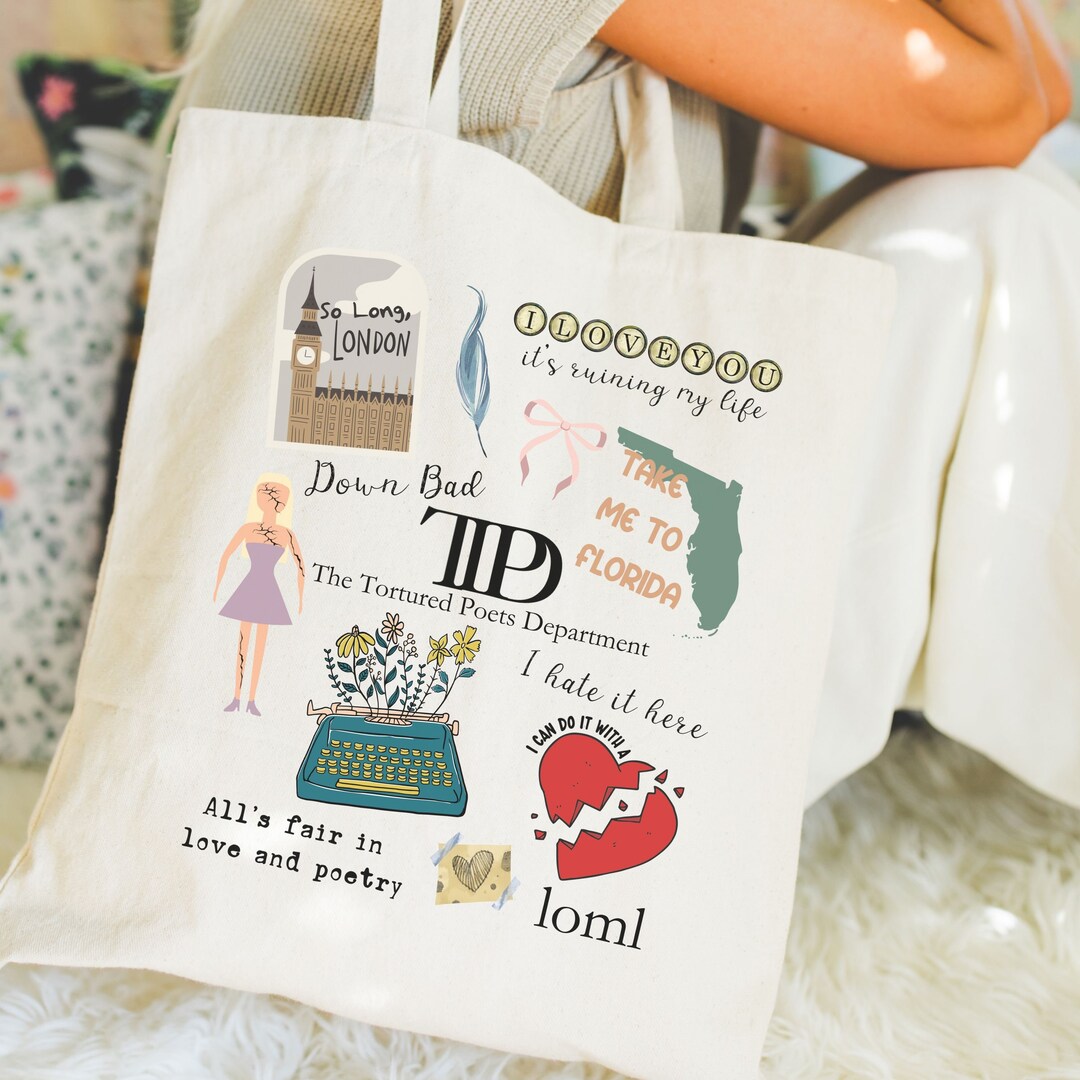 Tortured Poets Tote Bag, Chairman Tote, Bookish Bag, Unique Bookish ...