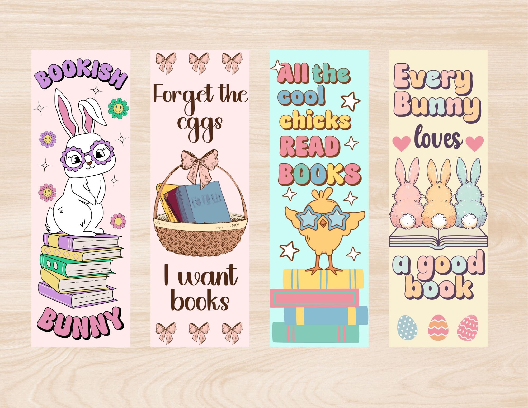 Printable Easter Bookmark, Digital Printable Bookmarks, DIY Bookmark ...