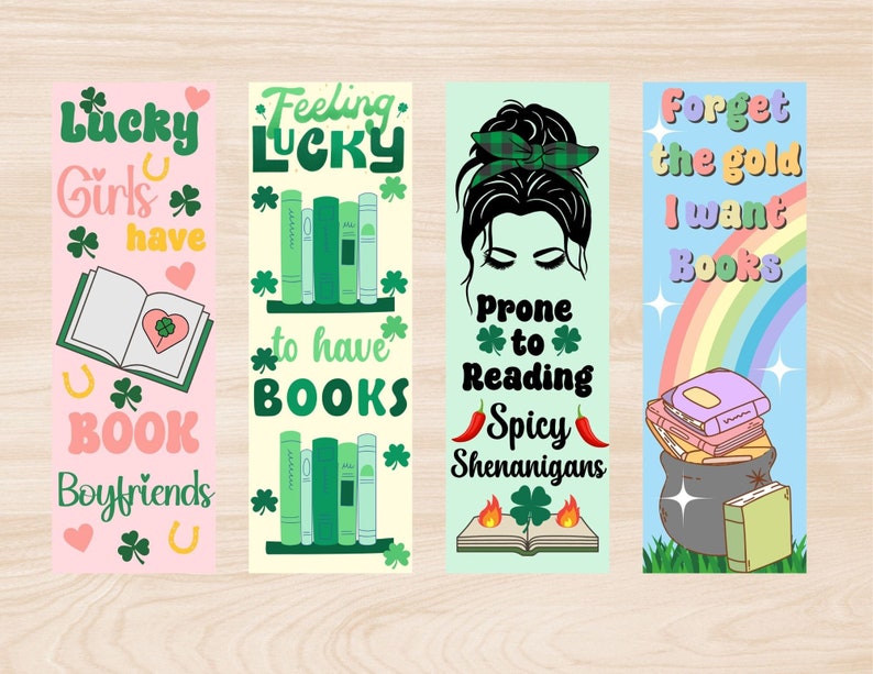 Printable St. Patrick's Day Bookmark, Digital Printable Bookmarks, DIY ...