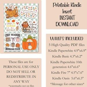 Kindle Insert for Clear Case, Printable Kindle Paperwhite Card, Kindle ...