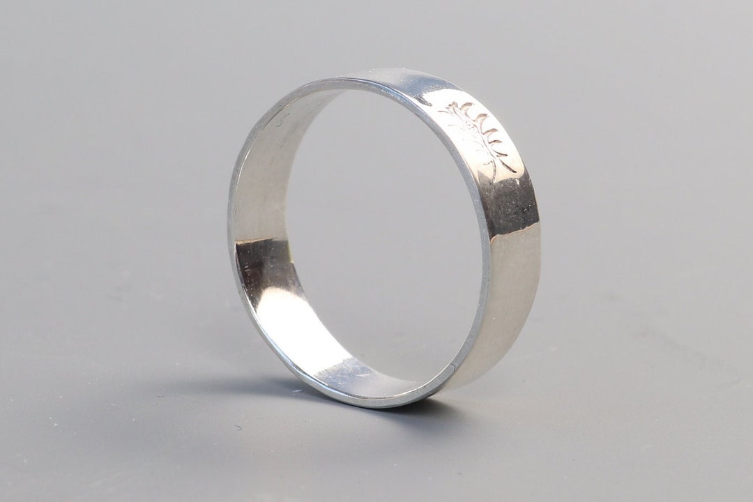 2.4mm Subtle Beveled Edge, 925 Sterling Silver Ring,ready to Gift ...