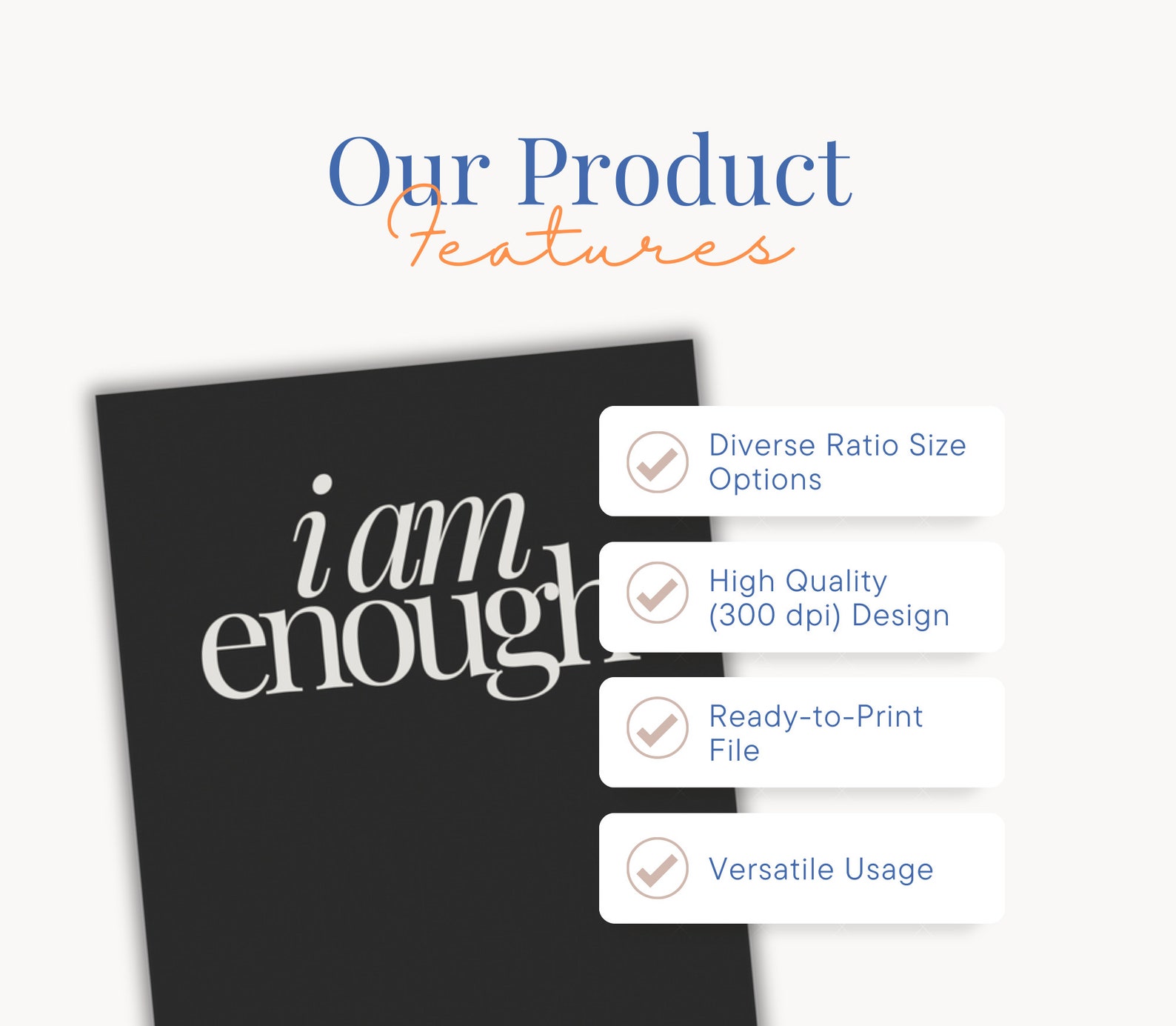 Self Care Affirmation Wall Art Set of 3 I Am Enough, Worthy, Confident ...