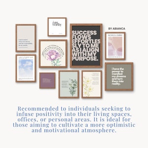 Self Care Affirmation Wall Art Set of 3 - ‘I Am Enough, Worthy ...