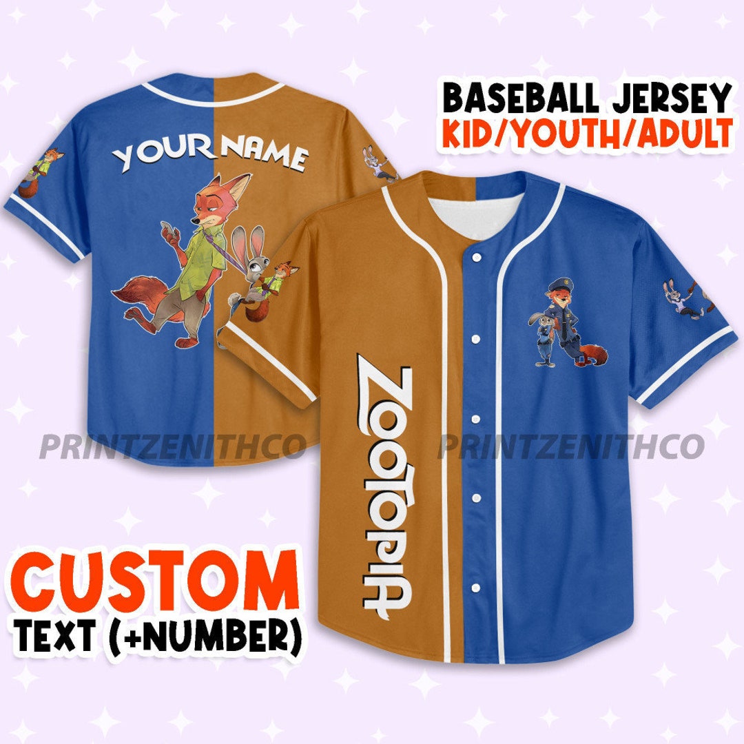 Personalized Disney Zootopia Nick and Judy, Custom Name Kids Youth ...