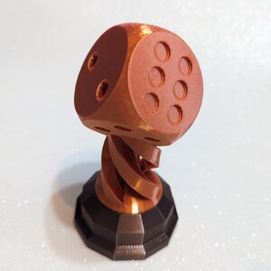 D6 Dice Trophy Ornament Gold Silver Copper Board Game Accessories (city ...