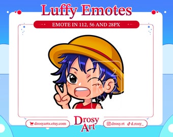 Luffy Determined Emote for Twitch/discord/youtube | Kawaii Emotes ...