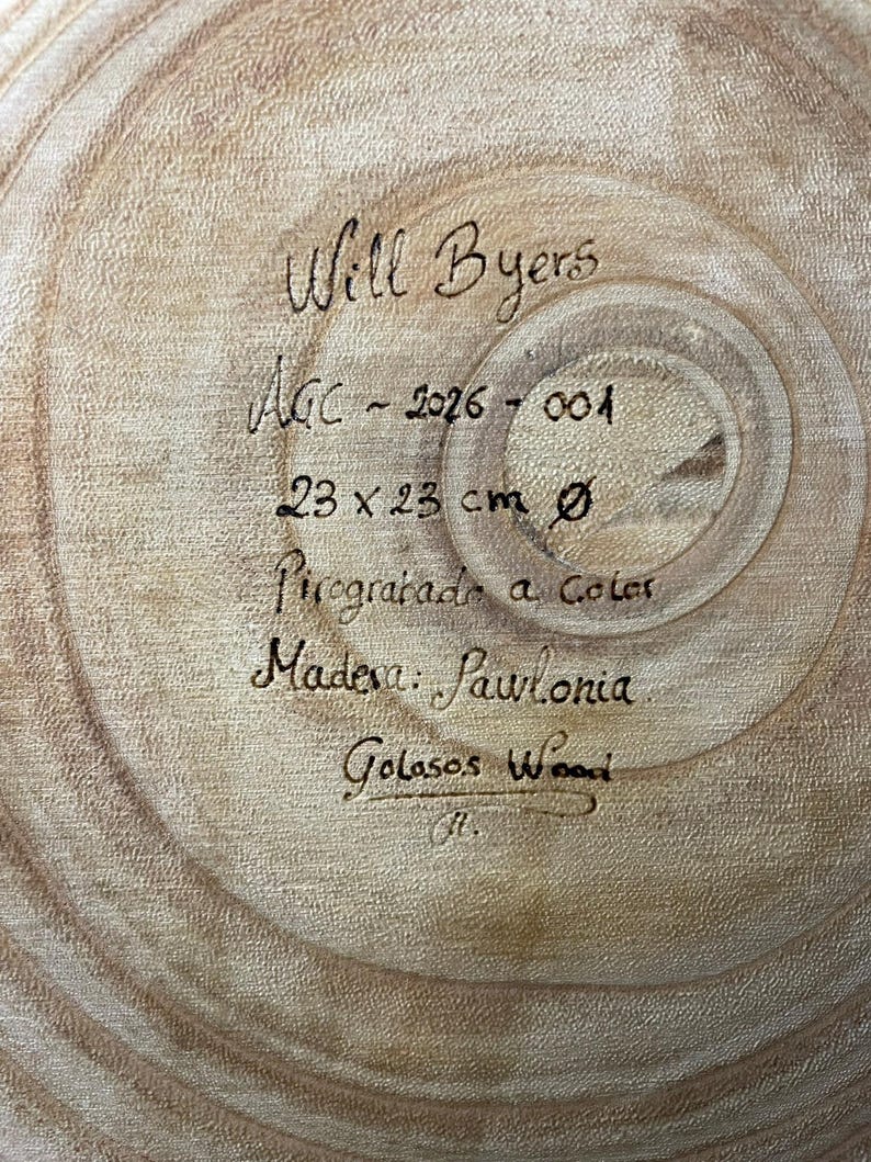 Pyrography Portrait on Natural Wood 23cm X 23cm - Will Byers - THE ...
