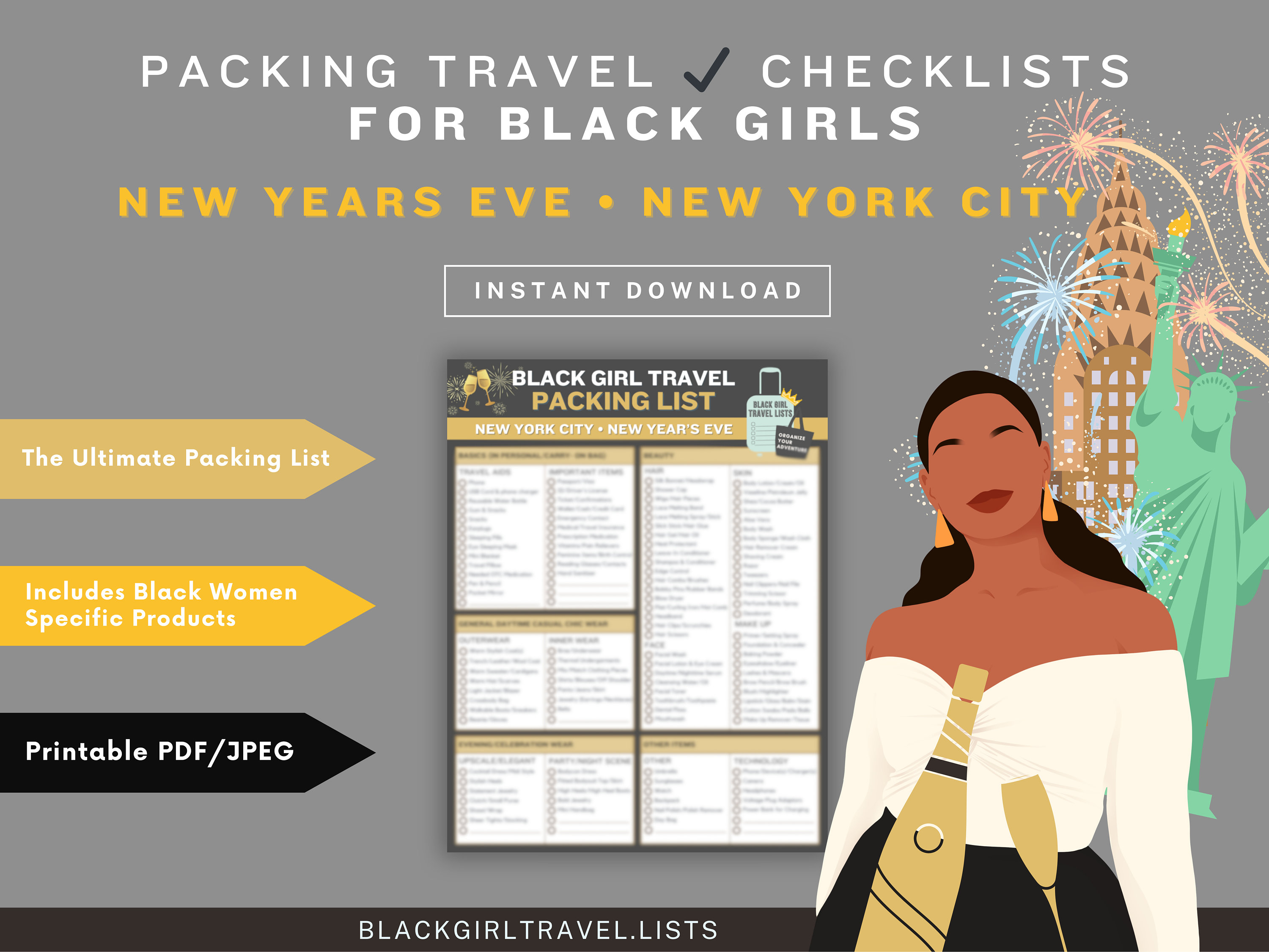 Packing Checklist for New Year's Eve in New York City Black Girl ...