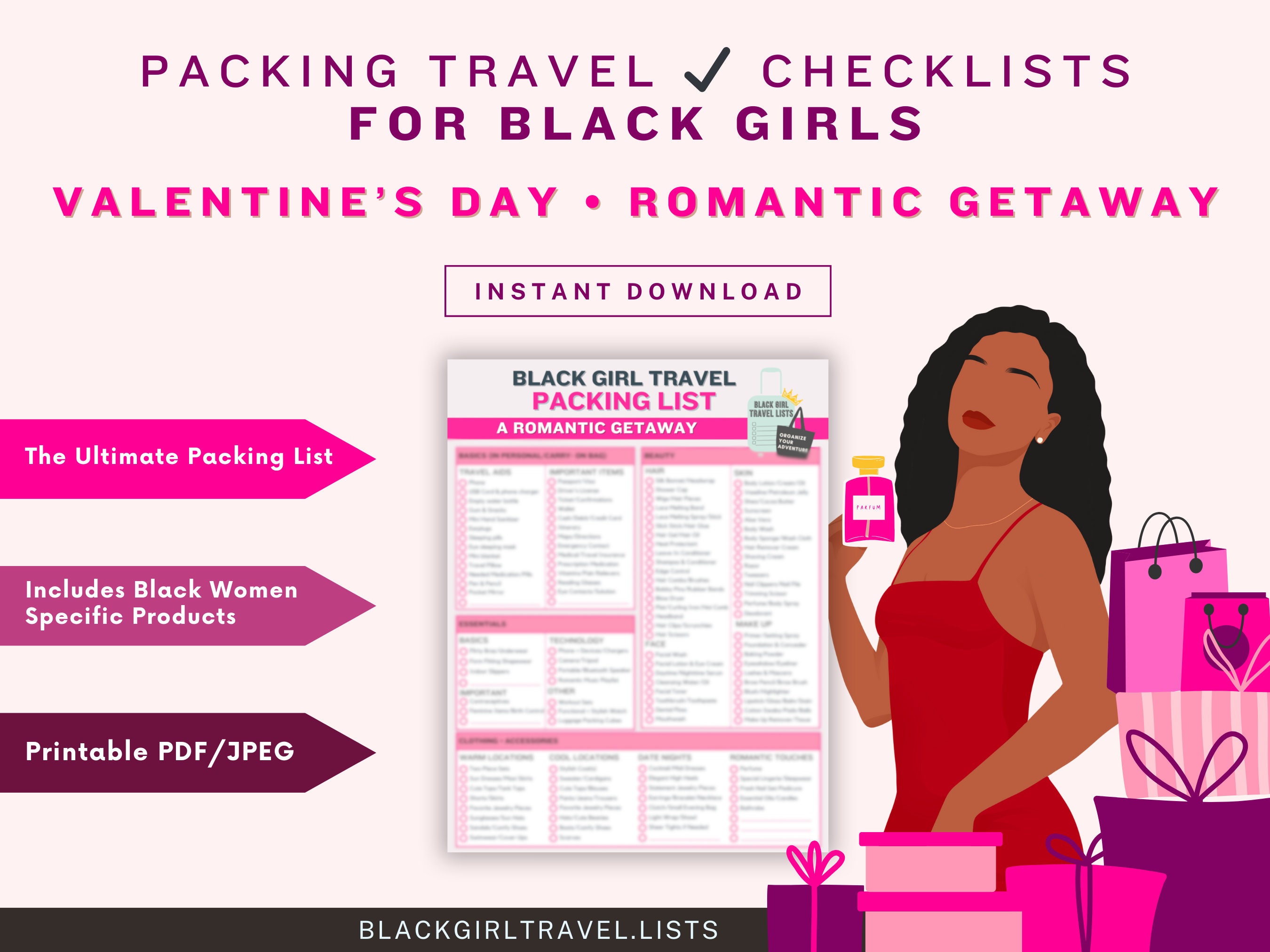 Packing Checklist for a Romantic Valentine's Day Getaway Black Girl ...