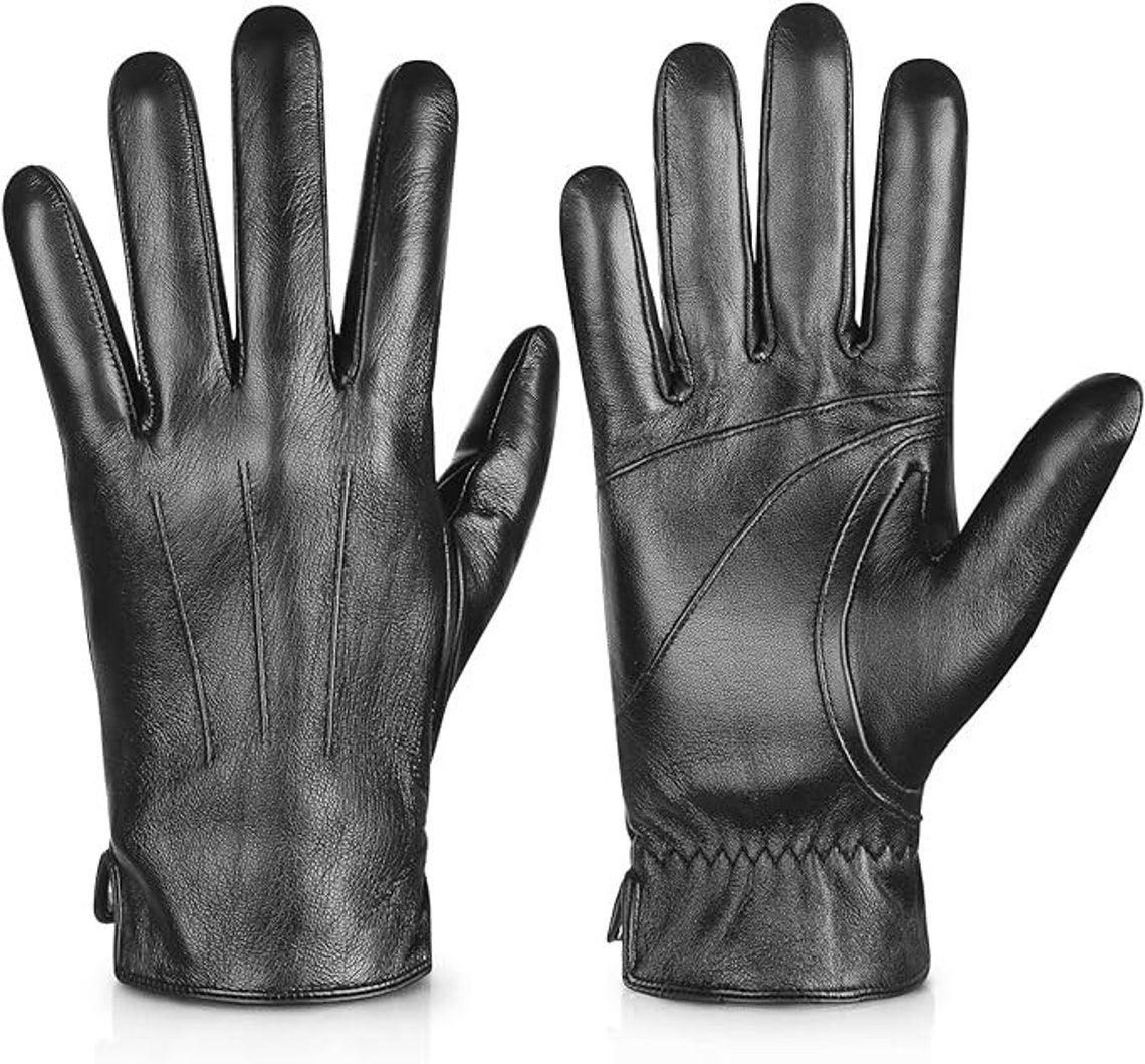 Real Handmade Black Leather Gloves for Men and Women With New TAG. - Etsy
