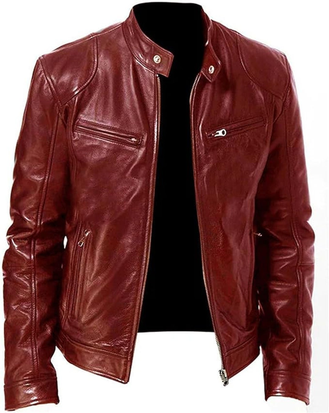 Alvi Mens Real Leather Biker Cafe Racer Vintage Stylish Retro Motorcycle With New Tag. - Etsy ...