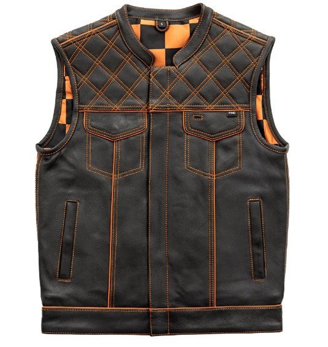 Handmade Men's Leather Vest Motor Bike Genuine Leather - Etsy