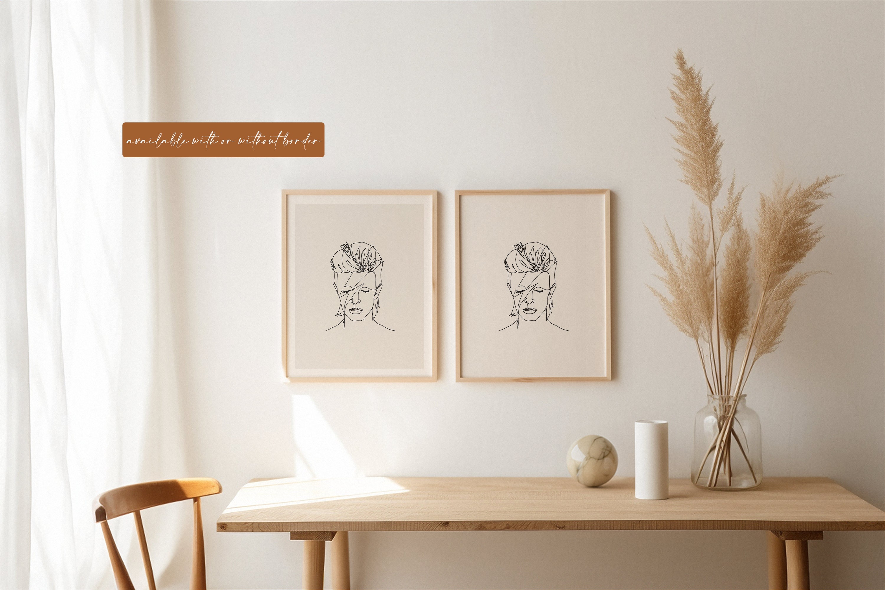 David Bowie Line Art | Music Art | Modern Printable Wall Art ...