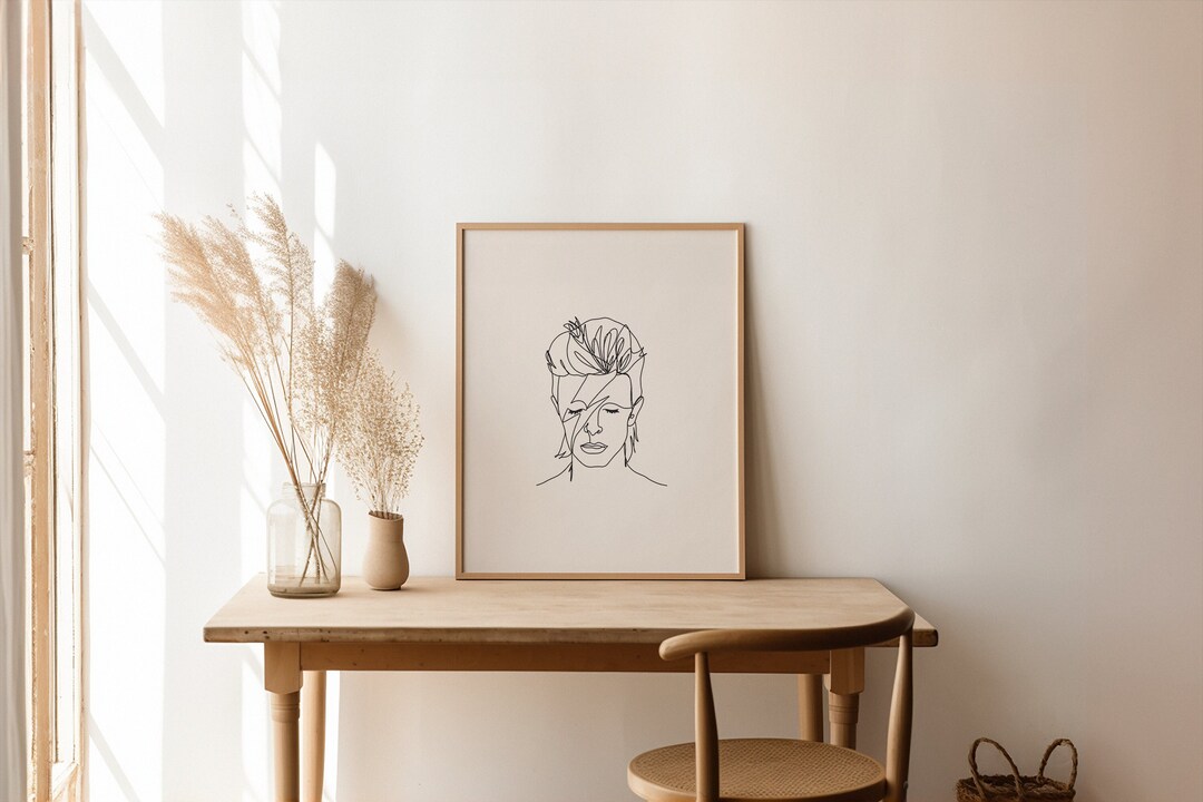 David Bowie Line Art | Music Art | Modern Printable Wall Art ...