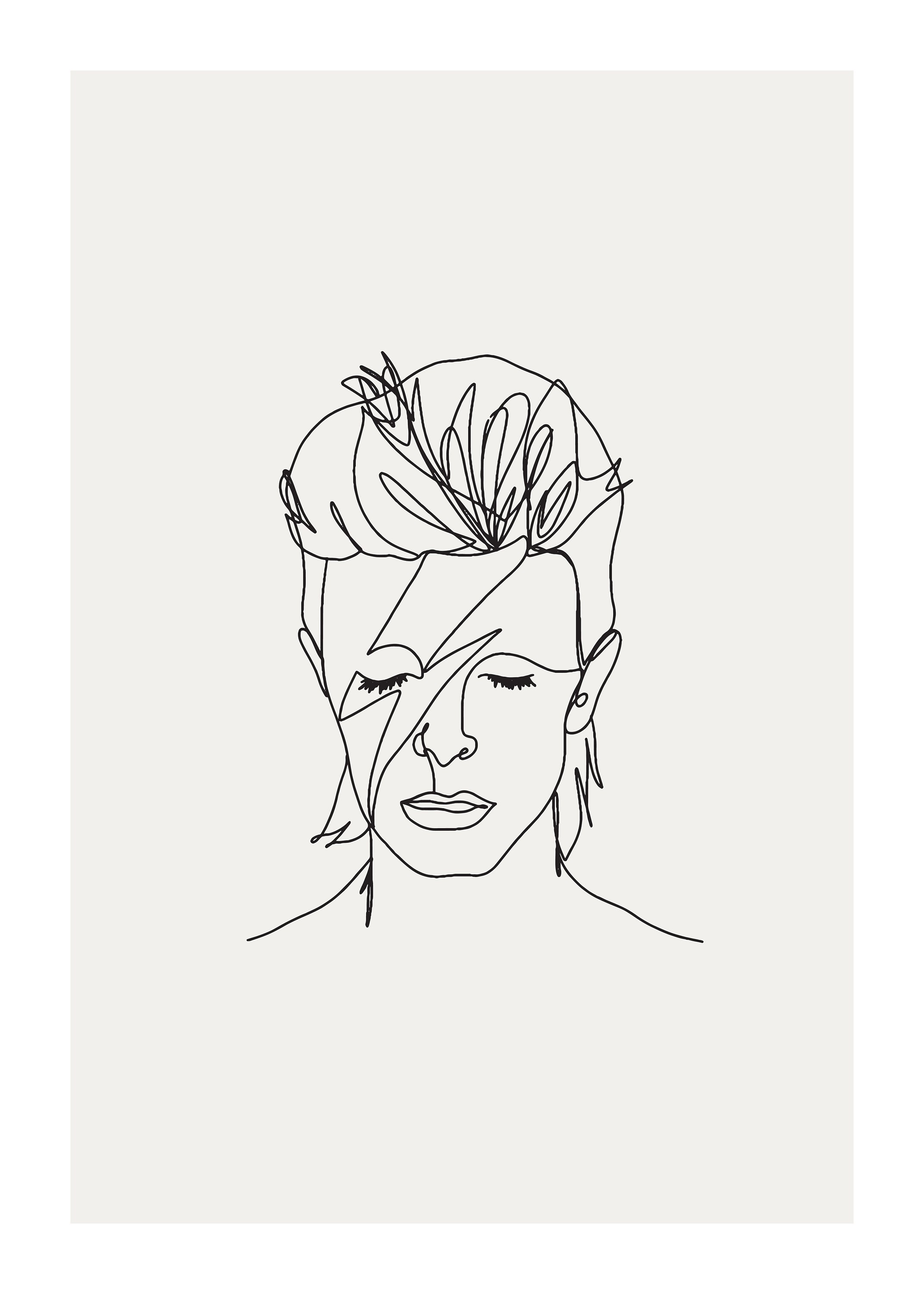 David Bowie Line Art | Music Art | Modern Printable Wall Art ...