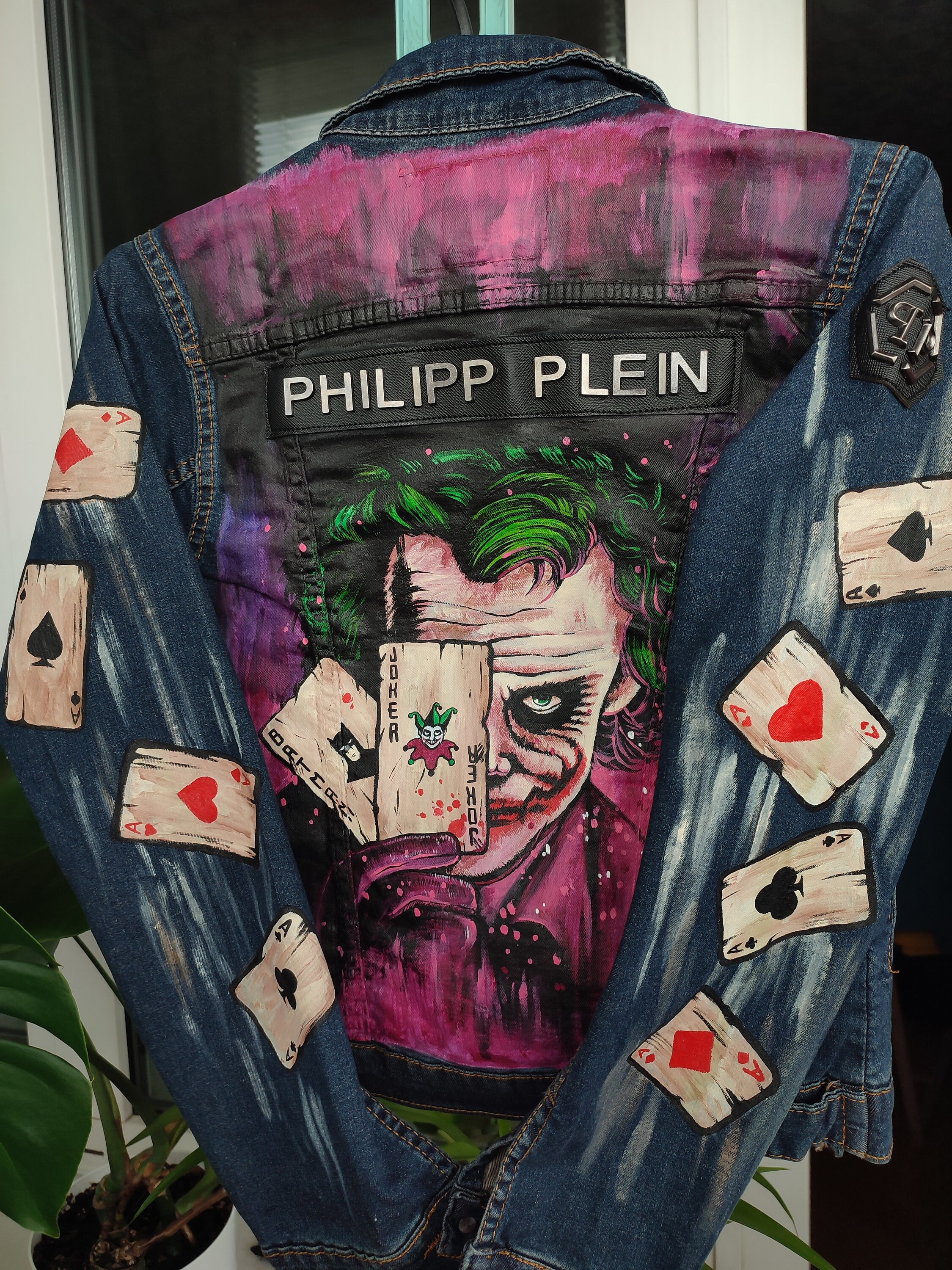 Custom Denim Jacket, Joker, Joker Pattern, Joker Jacket - Etsy