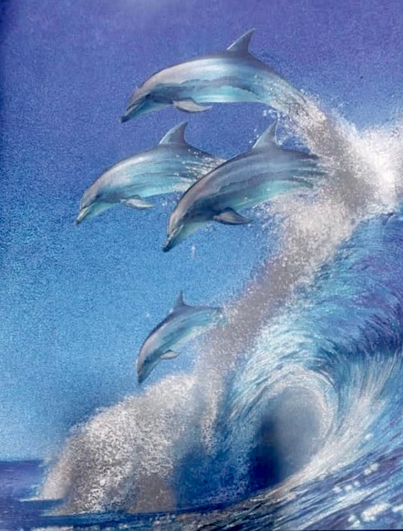 Out of the Blue, Vintage Aluminum Foil Art Print by FJ Warren, 6 X 8 ...