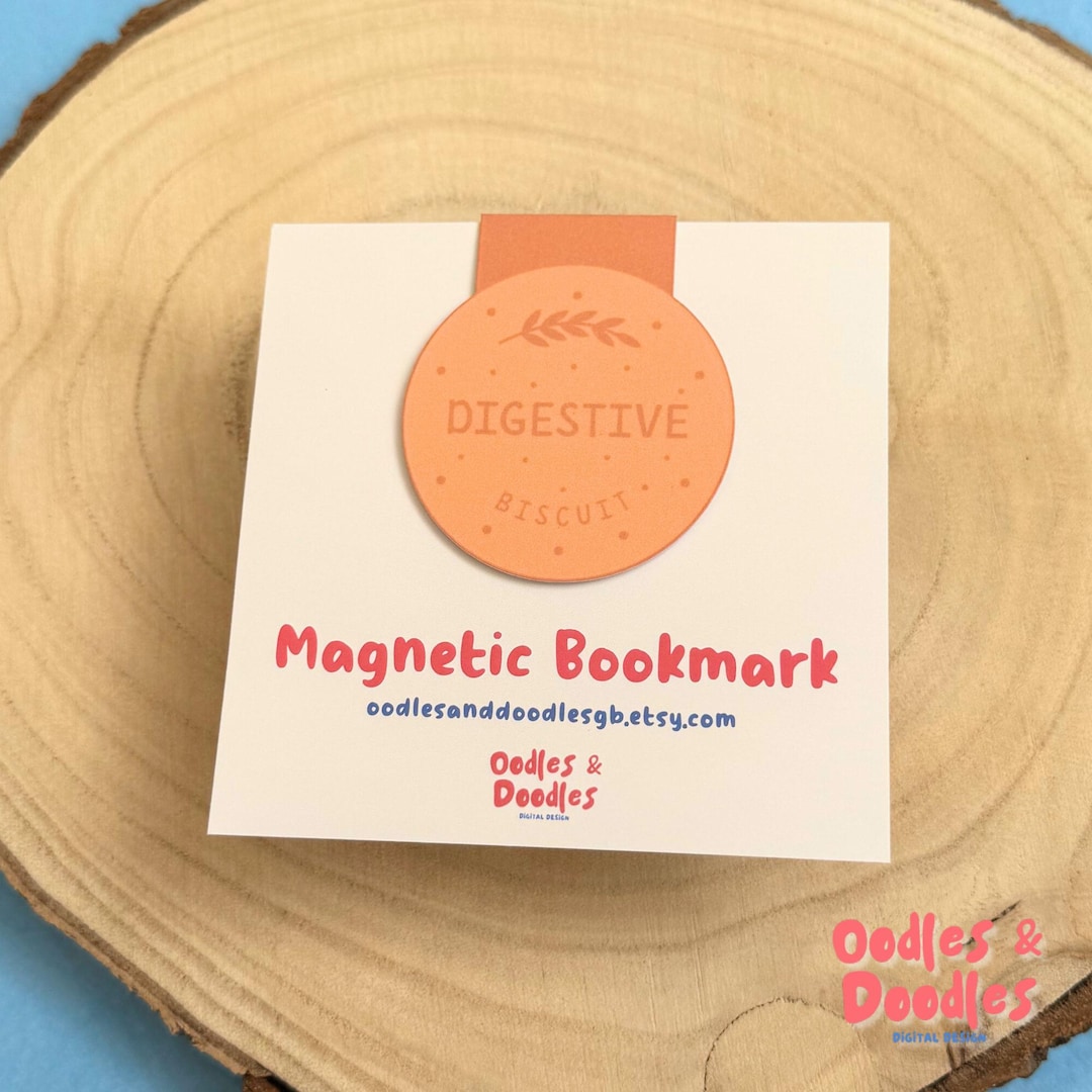Digestive Biscuit Magnetic Bookmark | Cute Gift | Gift | Birthday ...