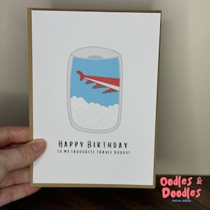 Travel Themed Birthday Card | 'happy Birthday to My Favourite Travel ...